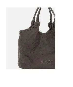 GIANNI CHIARINI Dua Ostrich-effect Leather Tote Bag