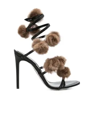 Rene Caovilla Pom-pom High-heeled Sandals