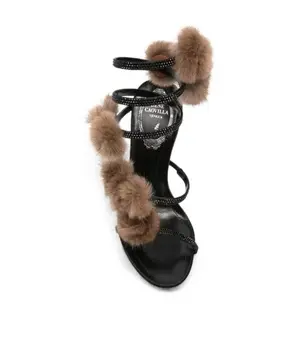 Rene Caovilla Pom-pom High-heeled Sandals