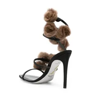 Rene Caovilla Pom-pom High-heeled Sandals