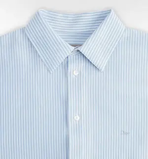 Dior Striped Collared Short-sleeve Shirt