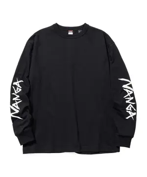 NANGA Logo Long-sleeve T-shirt - Black