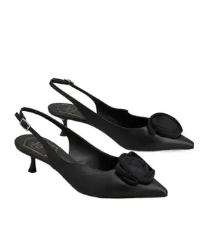 ROGER VIVIER Rose Slingback Pumps In Leather