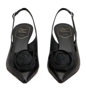ROGER VIVIER Rose Slingback Pumps In Leather
