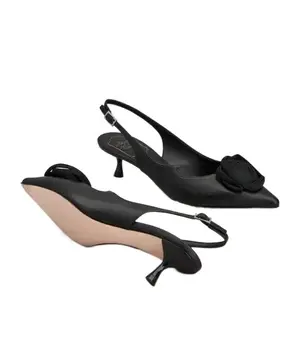 ROGER VIVIER Rose Slingback Pumps In Leather
