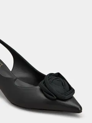 ROGER VIVIER Rose Slingback Pumps In Leather