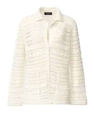 Fabiana Filippi Long Sleeve Collared Cardigan