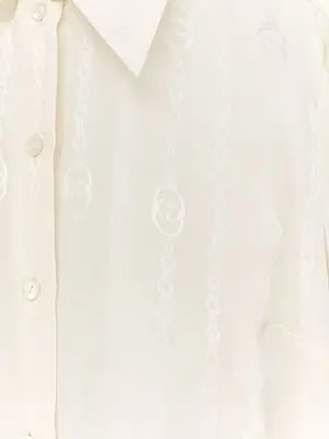 Gucci Monogram Crepe Long-sleeve Shirt