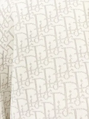 Dior Monogrammed Hooded Sweatshirt - White