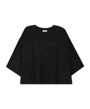 Burberry Logo Cotton Blend T-shirt - Black