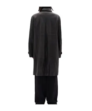 ANN DEMEULEMEESTER Leather Single-breasted Coat