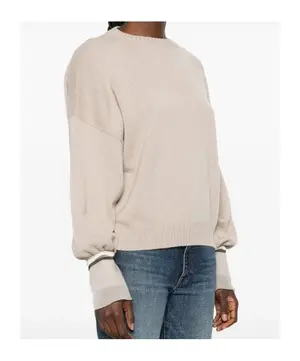 Brunello Cucinelli Monili-embellished Panelled-cuff Sweater