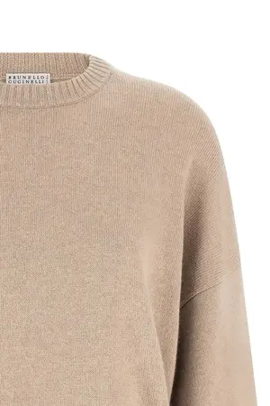 Brunello Cucinelli Monili Embellished Paneled Cuff Sweater