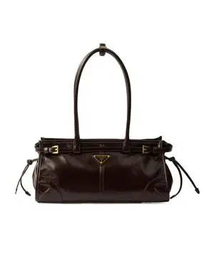 Prada Logo Shoulder Bag - Black