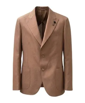 LARDINI Long-sleeved Suit Jacket - Brown