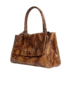 Gucci Paparazzo Python Medium Top Handle Bag