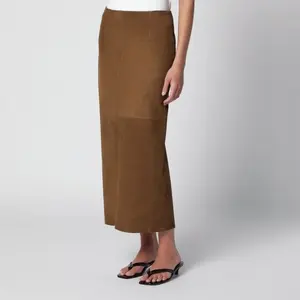 Nour Hammour Suede Maxi Skirt