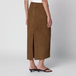 Nour Hammour Suede Maxi Skirt