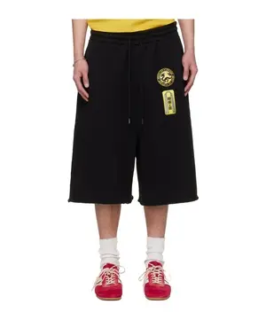 LU'U DAN Bruce Lee X Zoku Collaboration Elastic Waist Shorts - Black