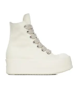 Rick Owens Mega Bumper Jumbolace High Top Sneakers - Milk/milk/milk