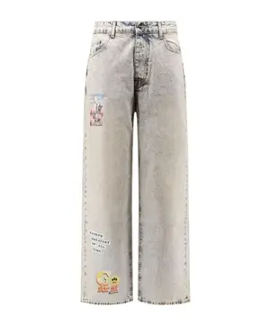 BARROW Graphic Wide-leg Jeans
