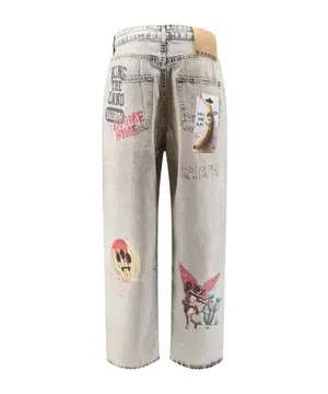 BARROW Graphic Wide-leg Jeans