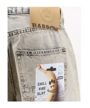 BARROW Graphic Wide-leg Jeans