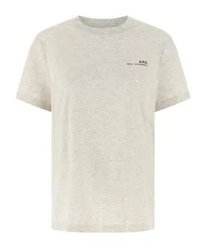 A.p.c. Cohbo Logo Printed Crewneck T-shirt - Beige