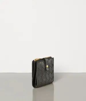 Bottega Veneta Intrecciato Woven Buckle Wallet