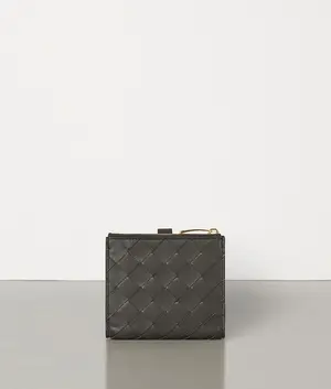 Bottega Veneta Intrecciato Woven Buckle Wallet