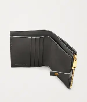 Bottega Veneta Intrecciato Woven Buckle Wallet