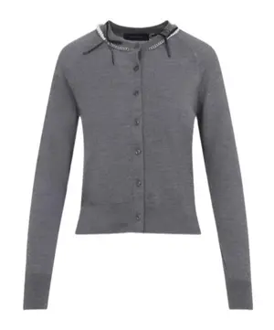 Simone Rocha Crew Neck Cardigan - Gray