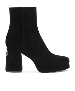 Valentino Garavani Fawcette Zip-up Ankle Boots - Black