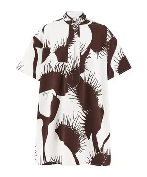FERRAGAMO Printed Blouse - White/espresso