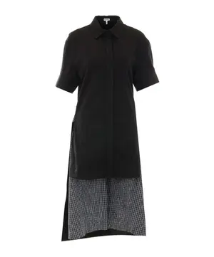 Loewe Checked Shirt Dress - Black