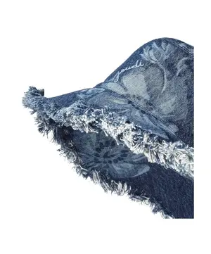 Fendi Fringed-edge Denim Bucket Hat