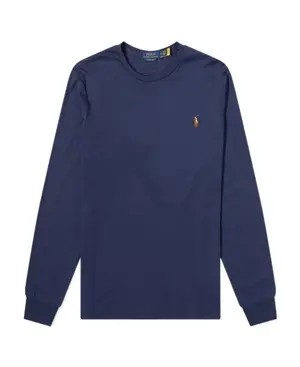 Polo Ralph Lauren Logo Embroidered Long-sleeve T-shirt - Blue