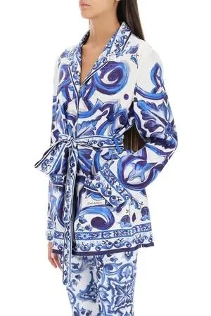 Dolce & Gabbana Majolica Print Silk Shirt