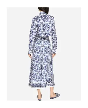 Dolce & Gabbana Majolica Print Cropped Culottes