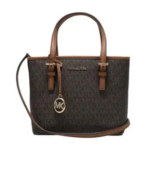 Michael Kors Jet Set Travel Logo Satchel Bag - Black