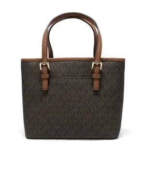 Michael Kors Jet Set Travel Logo Satchel Bag - Black