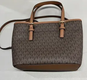 Michael Kors Jet Set Travel Logo Satchel Bag - Black