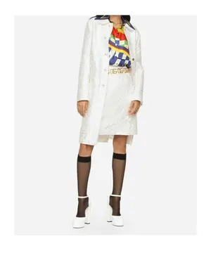 Dolce & Gabbana Floral-jacquard Belted Coat
