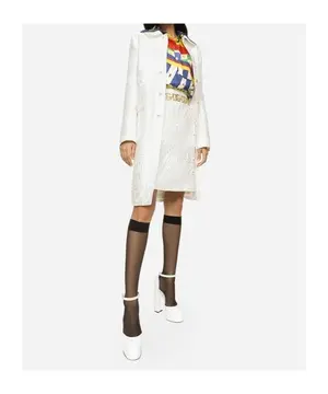 Dolce & Gabbana Floral-jacquard Belted Coat