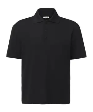 THE ROW Cashmere Polo Shirt - Black