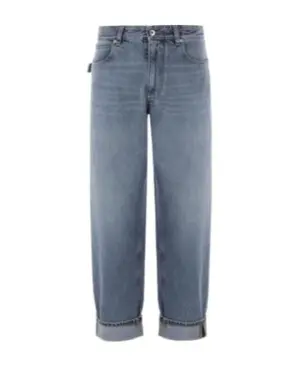 Bottega Veneta High Waisted Relaxed Fit Jeans - Gray