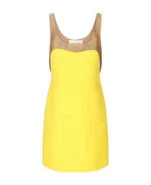 Valentino Garavani Color-blocked Sleeveless Mini Dress - Yellow