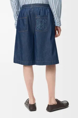 Loewe Wide-leg Denim Shorts