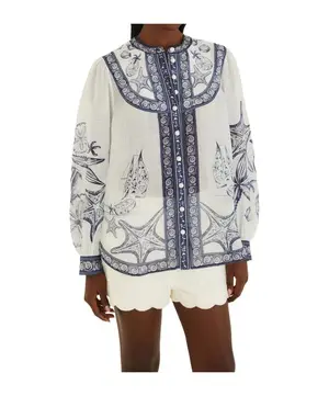 Farm Rio Long-sleeved Shirt - White