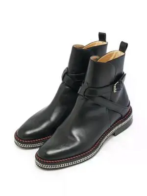 CHRISTIAN LOUBOUTIN Chain Embellished Combat Boots